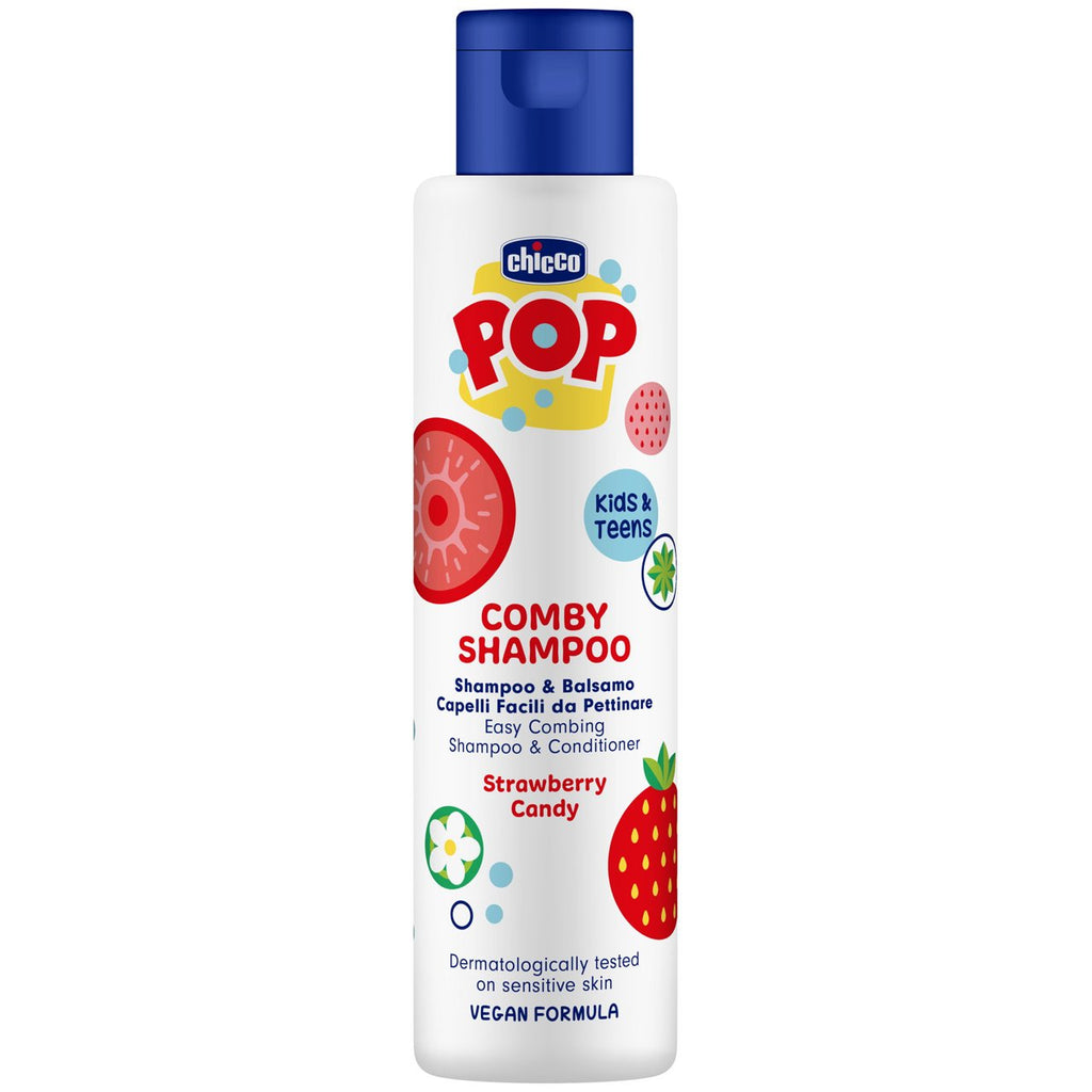 Chicco POP Champô e Condicionador Morango 250 mL – A TUA FARMÁCIA
