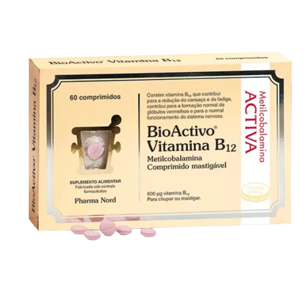 BioActivo Vitamina B12 60 Comprimidos Mastigar – A TUA FARMÁCIA