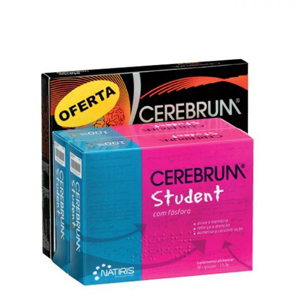 Cerebrum Student 2x30 Cápsulas + Cerebrum Forte Shot 8 Ampolas | A TUA ...