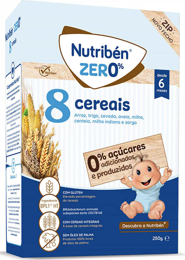 Nutriben Zer0% Papa 8 Cereais 250g – A TUA FARMÁCIA