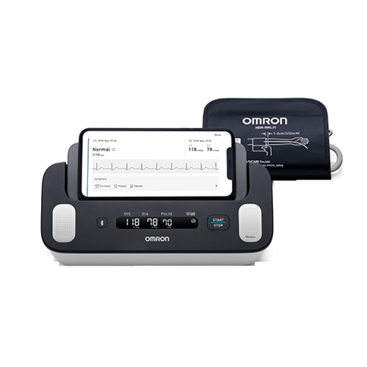 Omron Complete Medidor Pressão Arterial e Electrocardiograma HEM-7530T ...