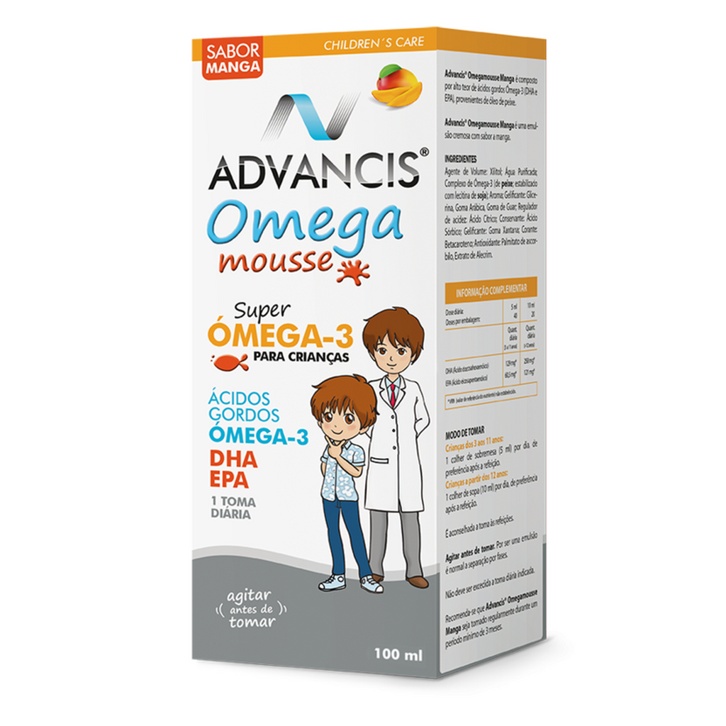 Advancis® Omega Mousse Ómega-3 DHA 100 mL | A Tua Farmácia – A TUA FARMÁCIA
